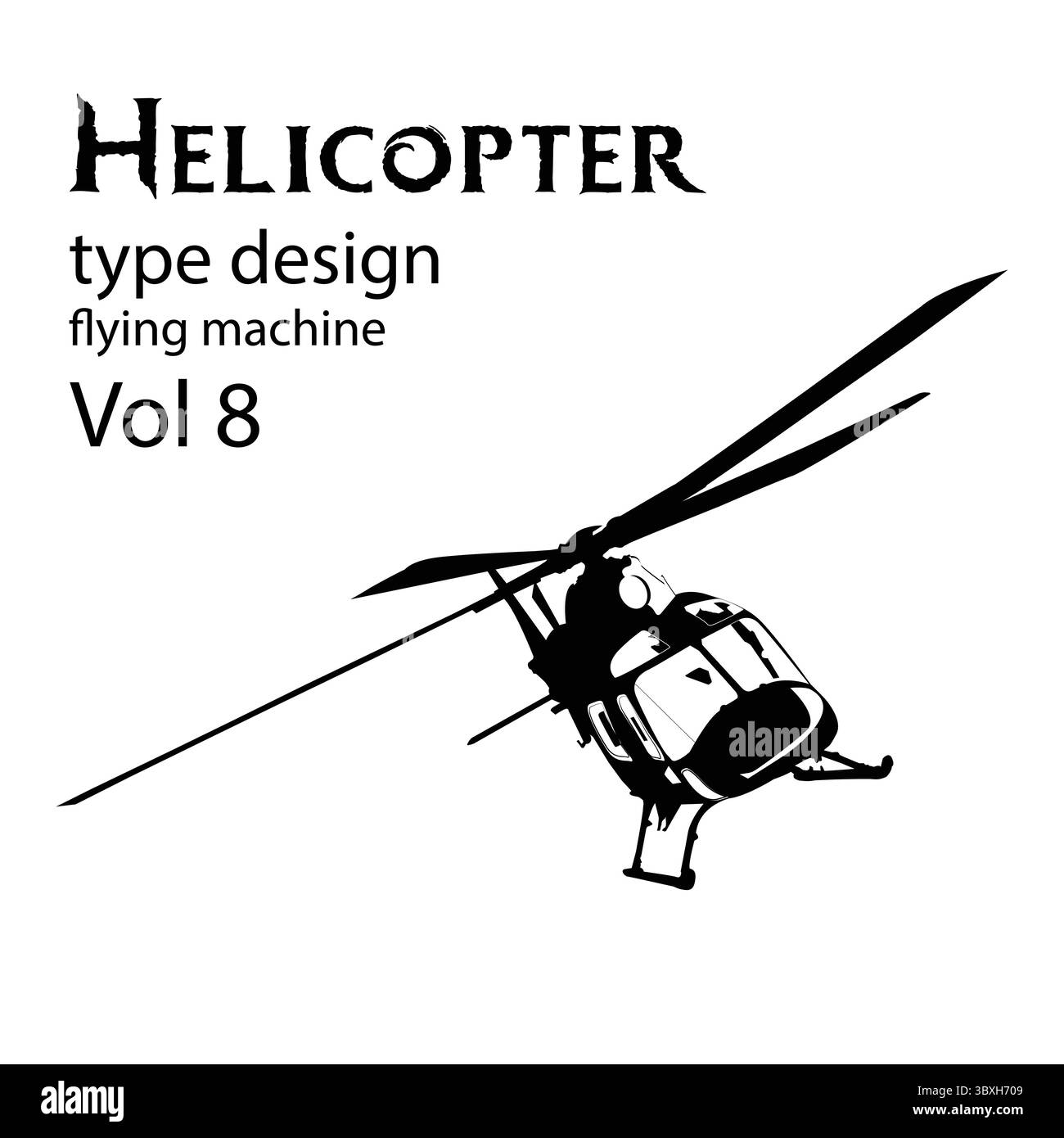Helicopter type design Vol 8 silhouette Shapes illustration vector ...