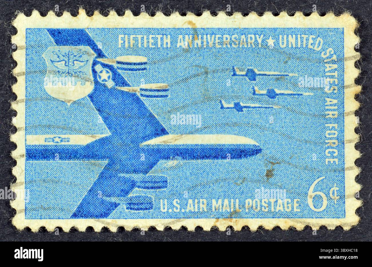 Cancelled Postage stamp printed by USA, that shows Boeing B-52 Strato ...