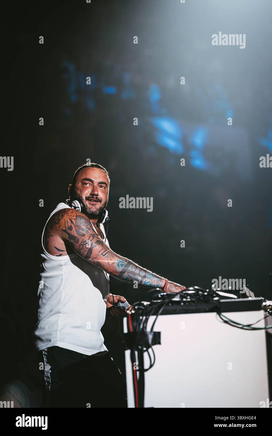 Image of DJ Nano at one of his parties with thousands of electronic ...