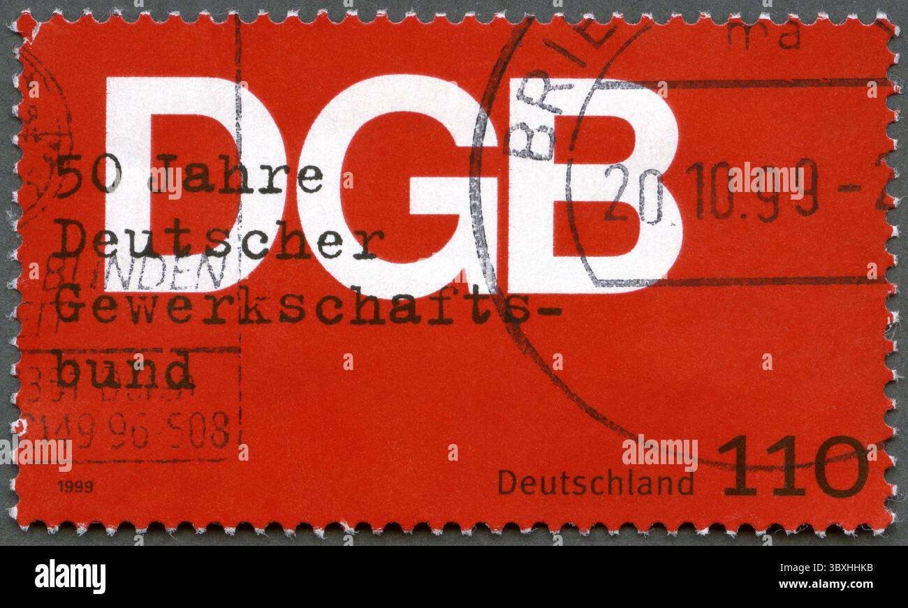GERMANY- CIRCA 1999: stamp printed by Germany shows German Federation ...