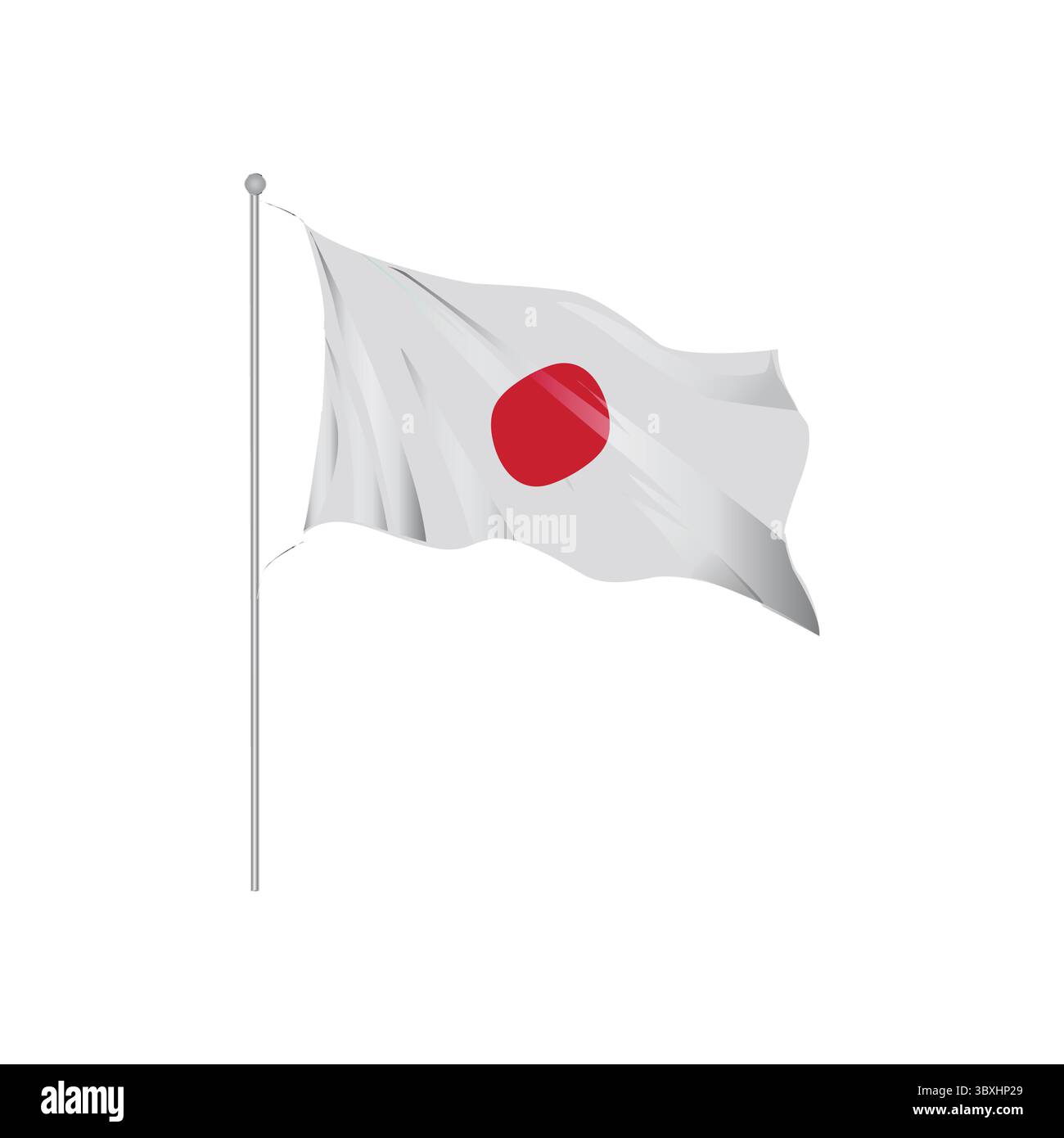 Japan Wavy Flag hand drawing illustration Vol 01 Stock Vector Image ...