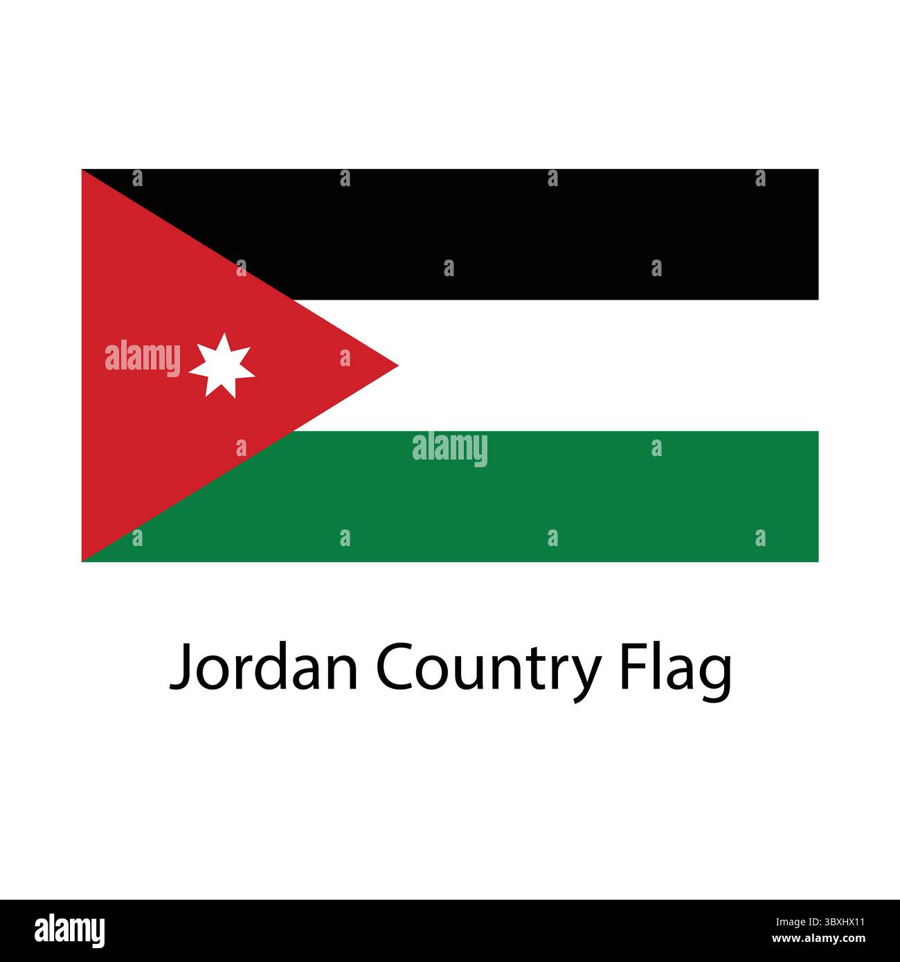 Jordan Country Flag hand drawing illustration vector-based drawing ...