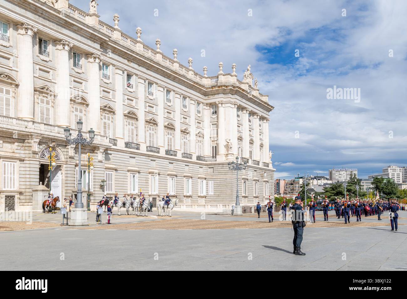 The ceremony of the Solemn Changing of the Guard at the Royal Palace of ...