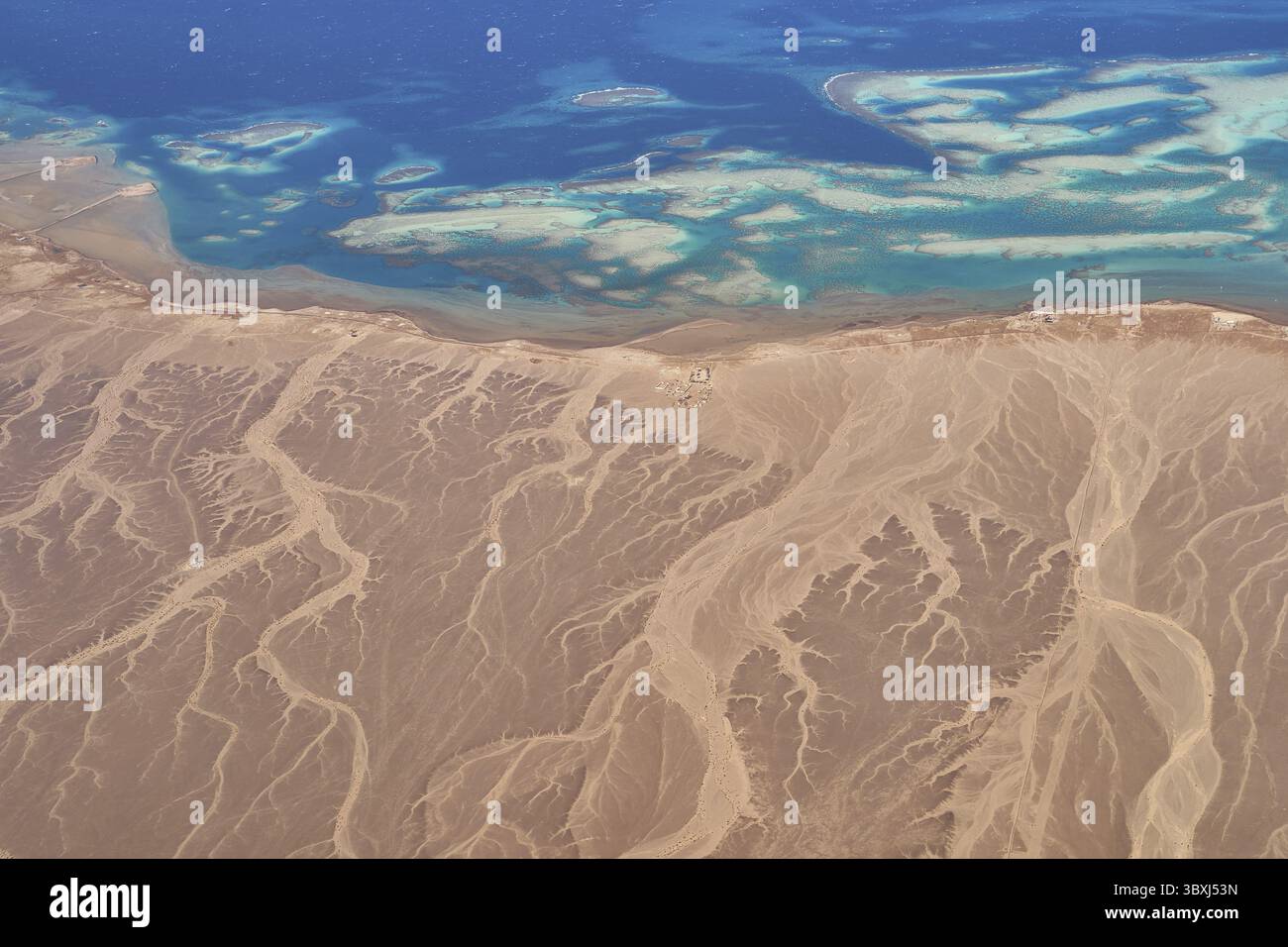 Red sea coast in the southern part of the Gulf of Suez north of ...