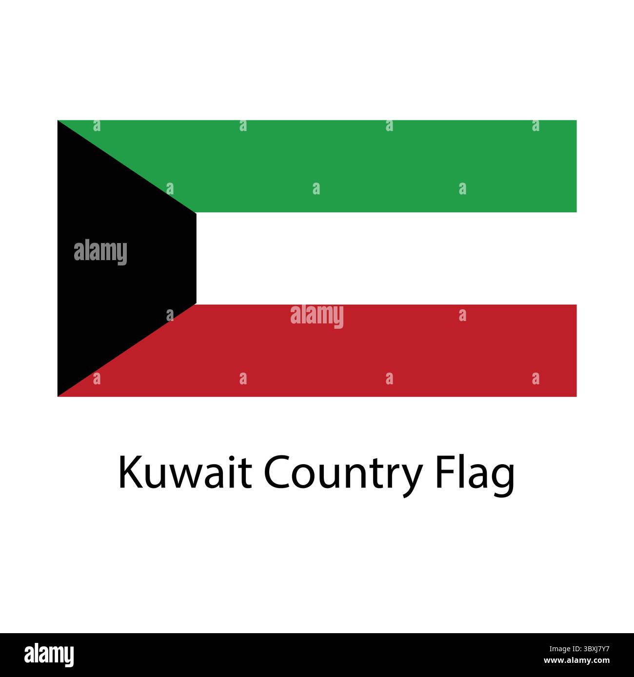 Kuwait Country Flag hand drawing illustration vector-based drawing ...