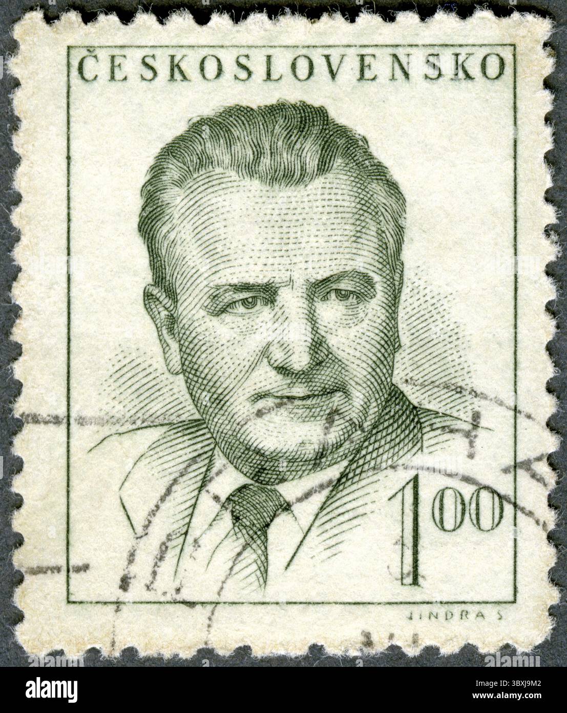 CZECHOSLOVAKIA - CIRCA 1948: A stamp printed in Czechoslovakia shows ...