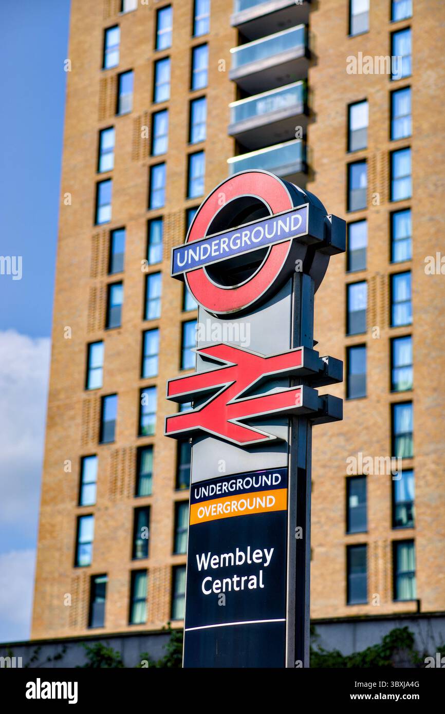 Wembley Central Station Sign, Borough of Brent, London, England, U.K ...