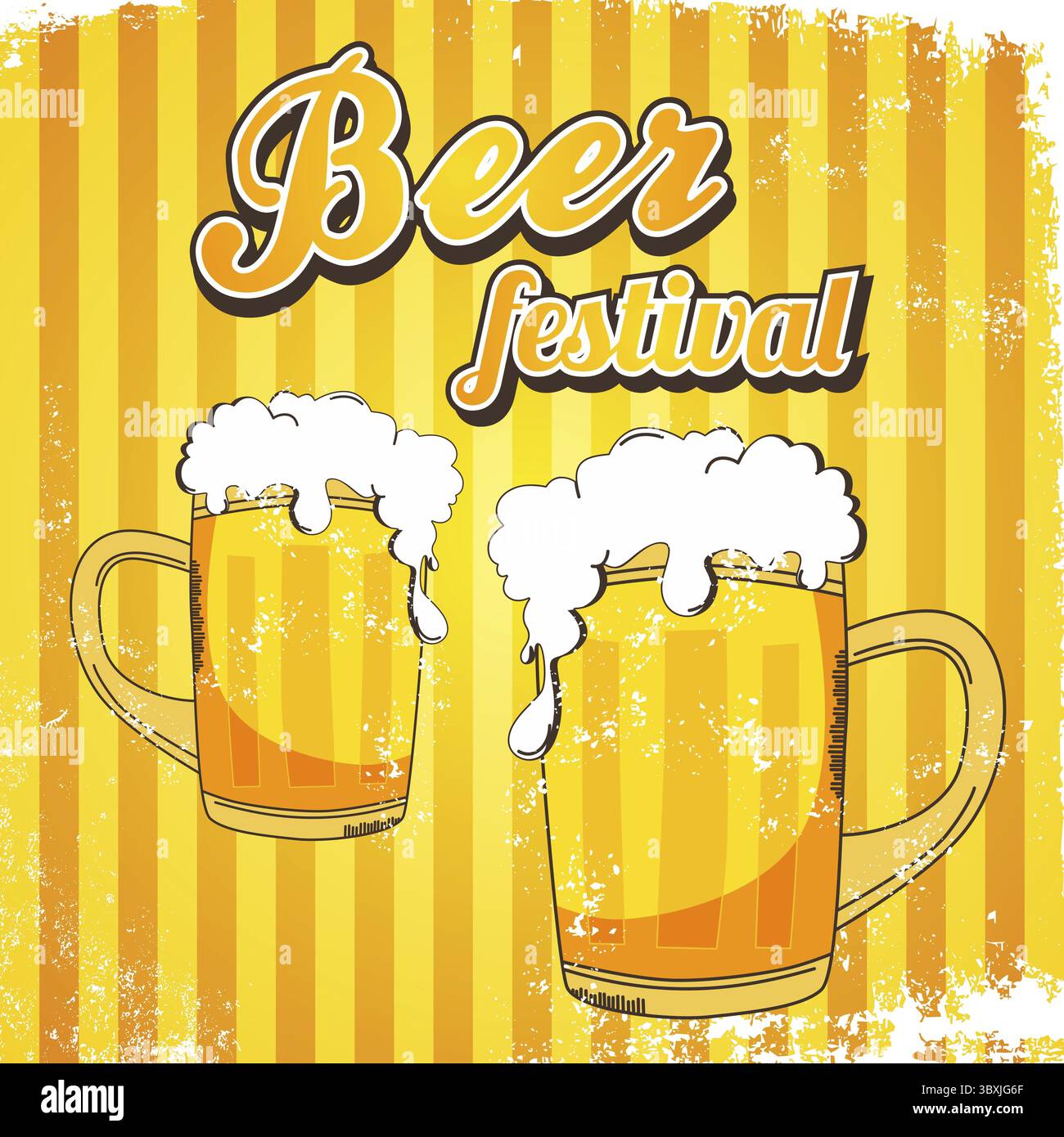 Cold beer theme graphic art vector illustration Stock Photo - Alamy