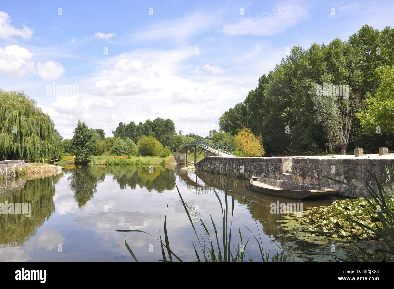 Walk in the Poitevin marsh in Vendee, France. places of calm and ...