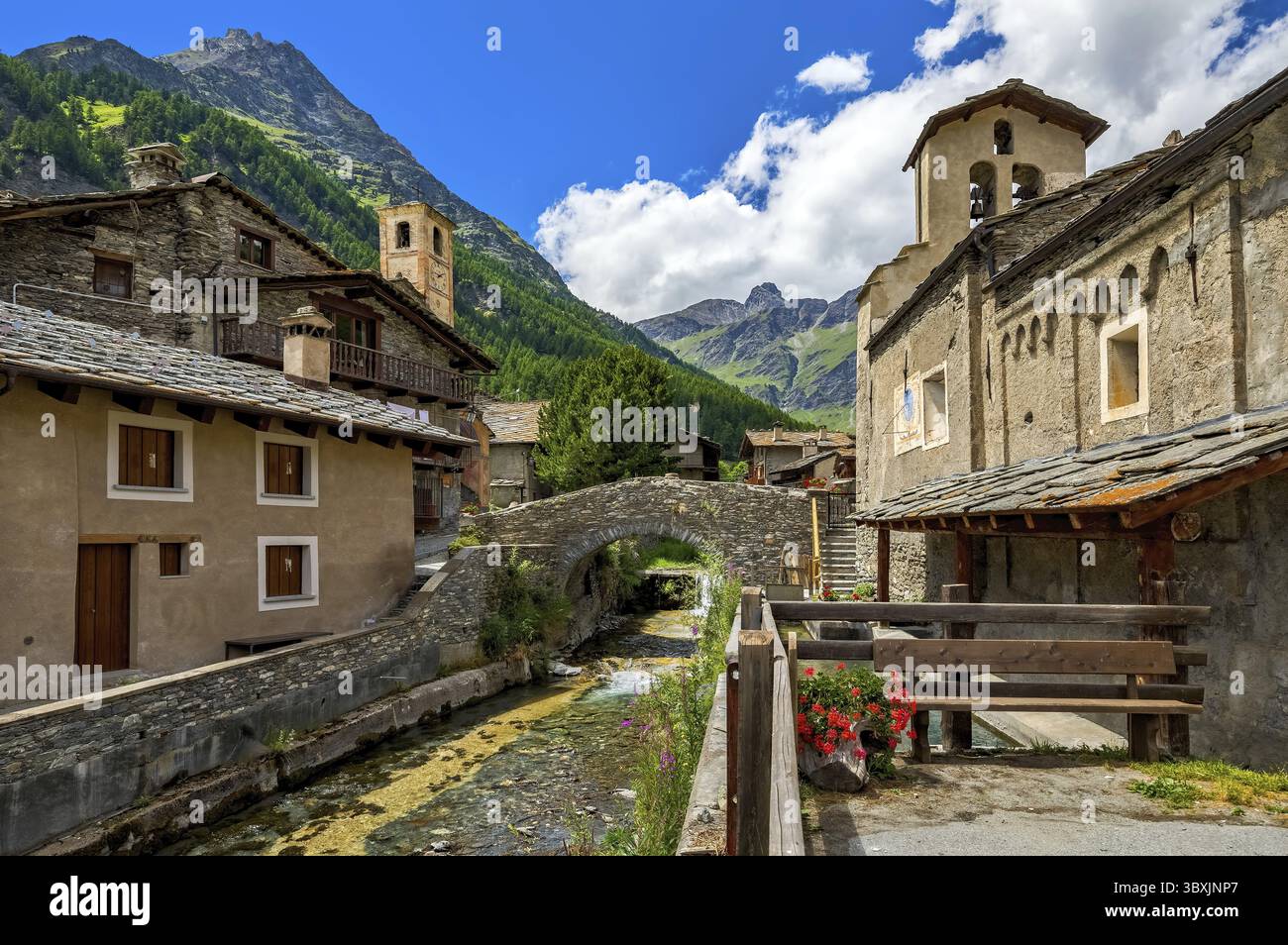 Alpine creek flows under hi-res stock photography and images - Alamy