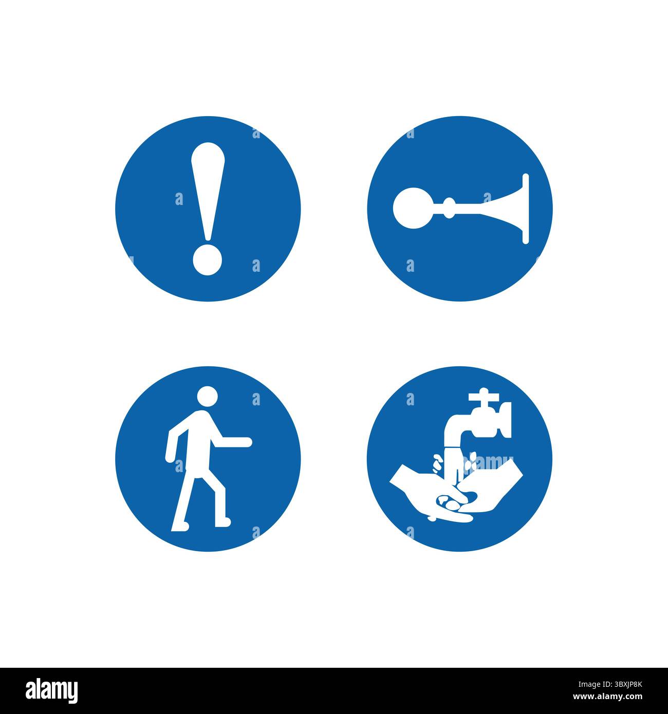 mandatory safety signs Icon illustration Vol 01 Stock Vector Image ...