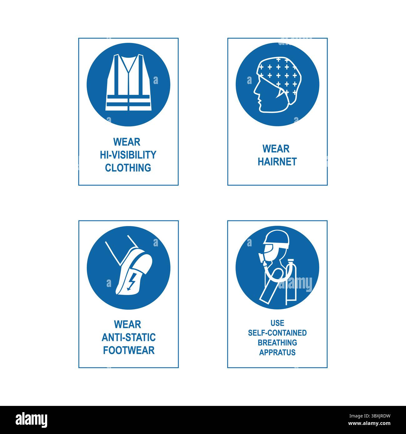 mandatory safety signs Icon illustration Vol 05 Stock Vector Image ...