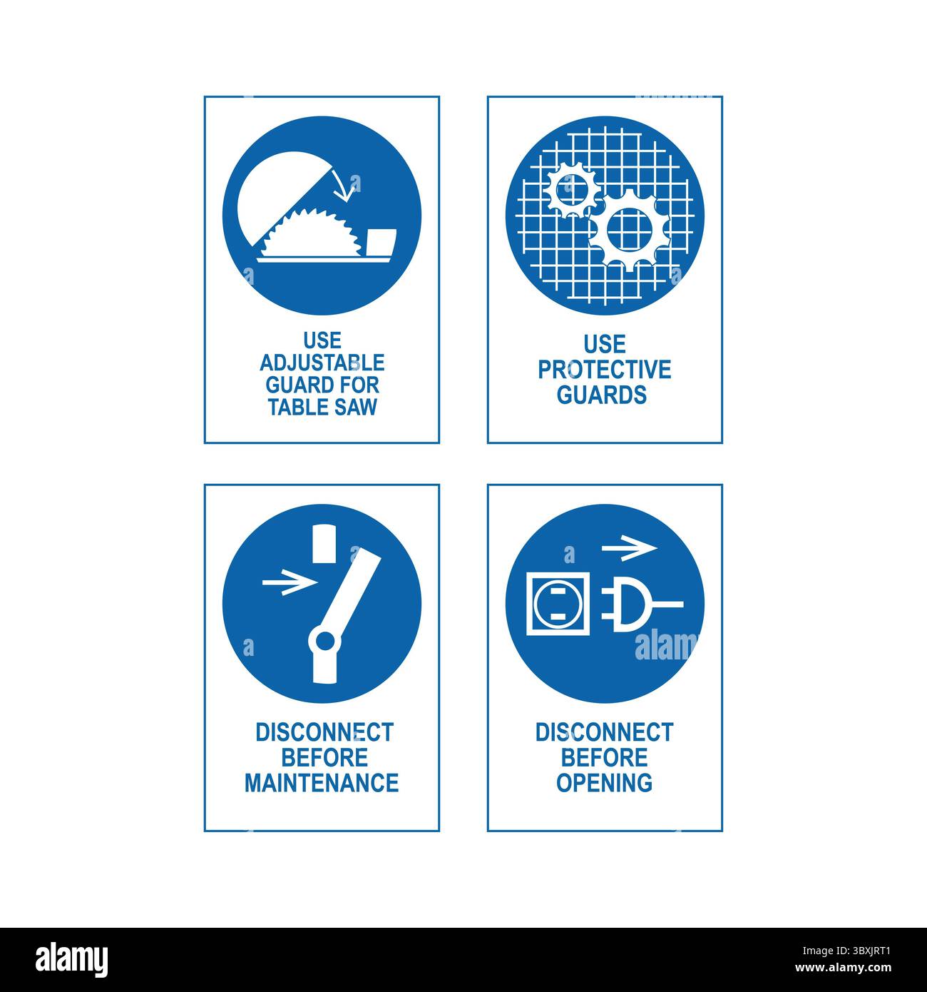 mandatory safety signs Icon illustration Vol 07 Stock Vector Image ...