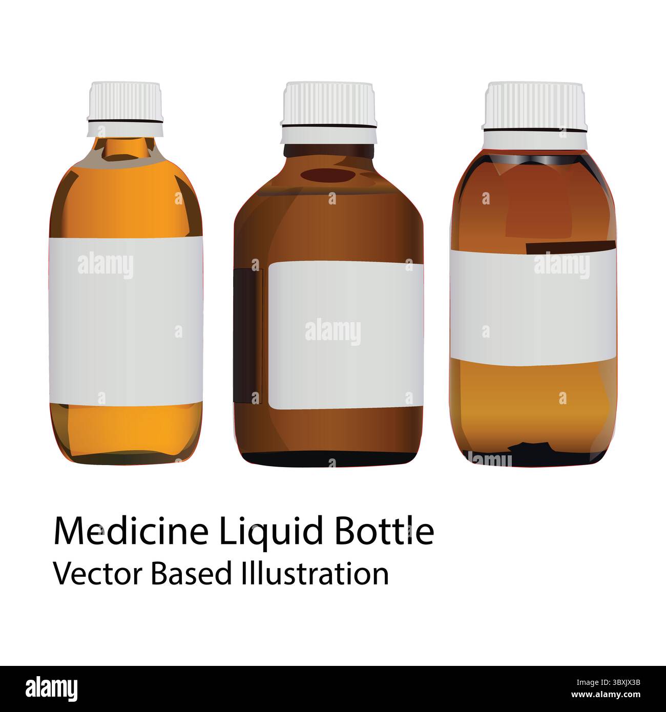 Medicine Liquid Bottle Vector Based Illustration Vol 01 Stock Vector ...