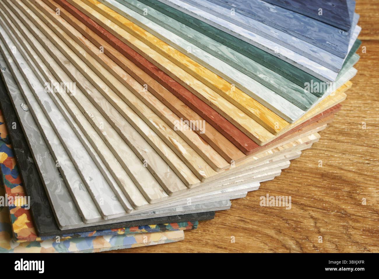 The samples of collection natural linoleum Stock Photo - Alamy