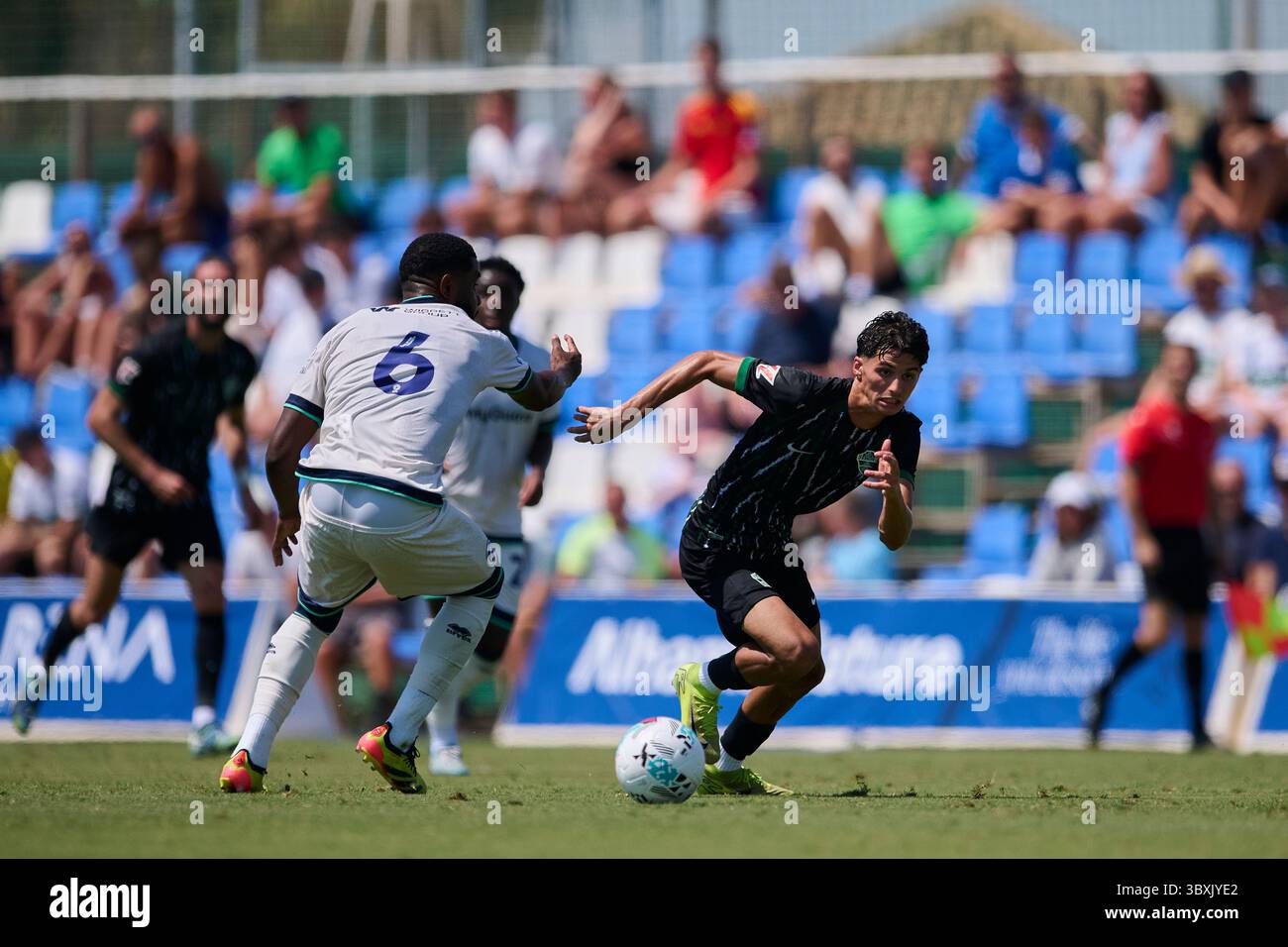 MURCIA, SPAIN - JULY 18: Nordin Al Lal of Elche CF in action during the ...
