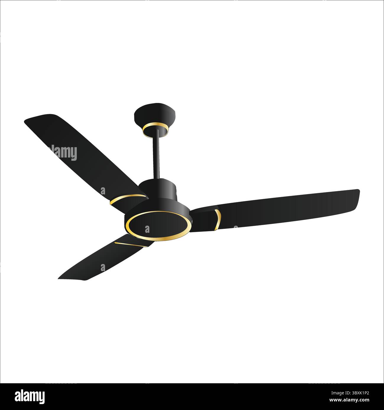 Modern electric fan realistic vector illustration. Indoor climate ...