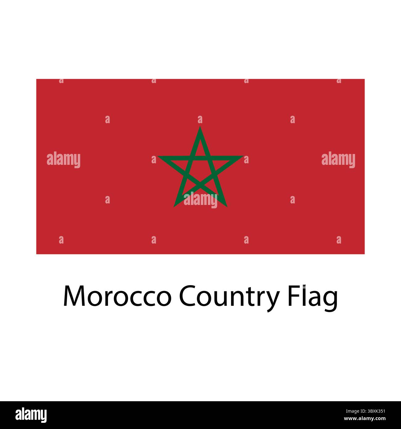Morocco Country Flag hand drawing illustration vector-based drawing ...