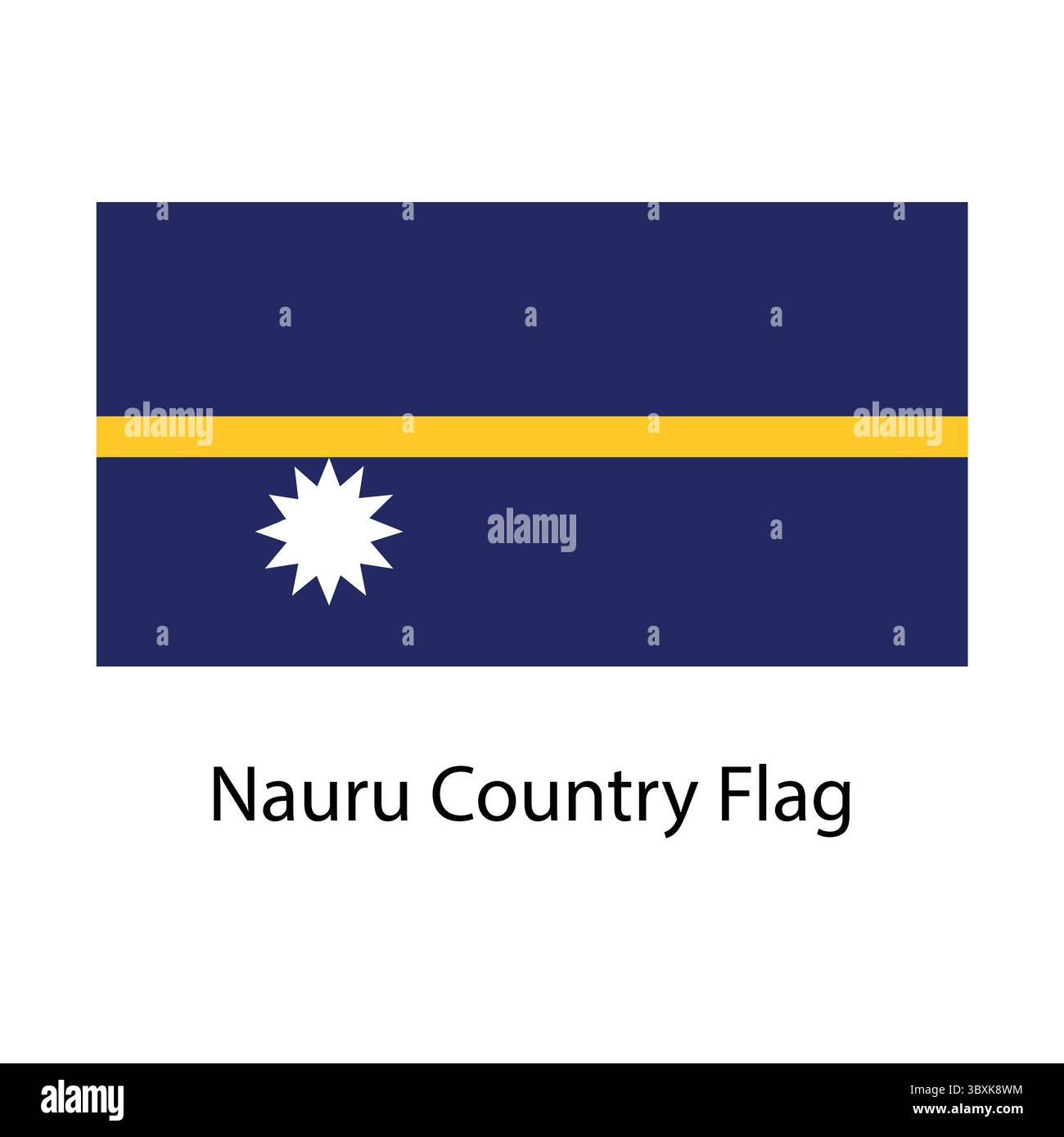 Nauru Country Flag hand drawing illustration vector-based drawing Stock ...
