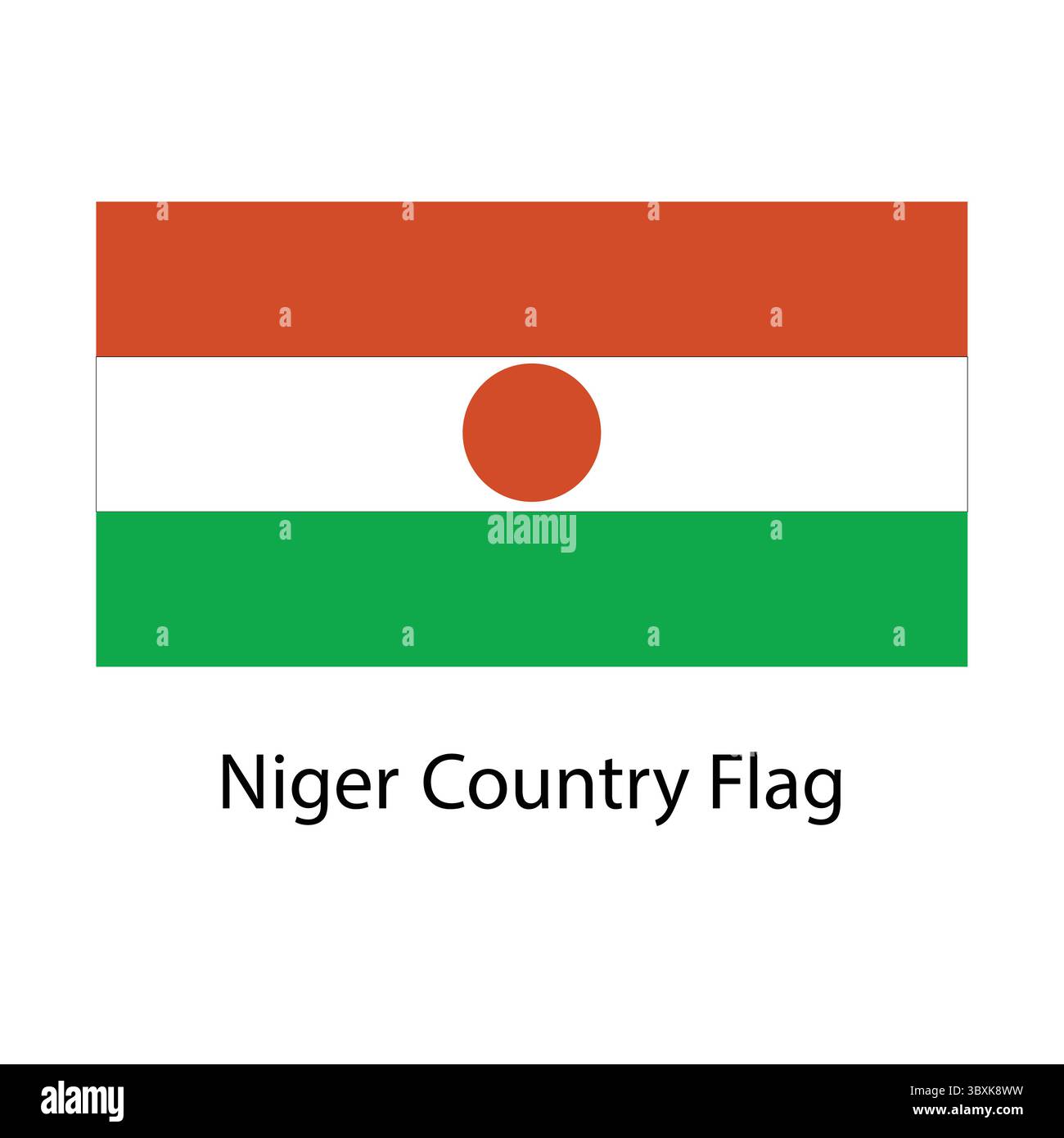Niger Country Flag hand drawing illustration vector-based drawing Stock ...