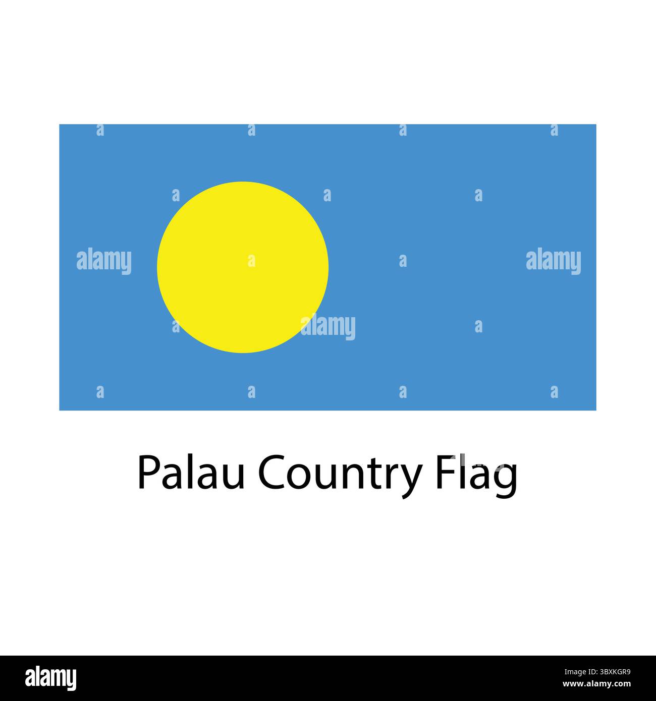Palau Country Flag hand drawing illustration vector-based drawing Stock ...