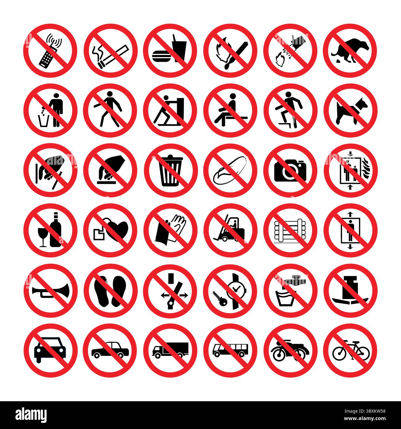 Prohibitory signs Illustration vector-based drawing Stock Vector Image ...