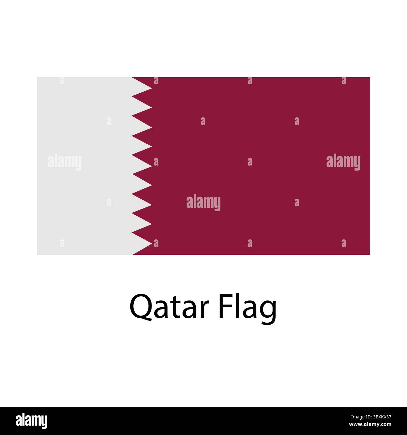 Qatar Flag hand drawing illustration vector-based drawing Stock Vector ...