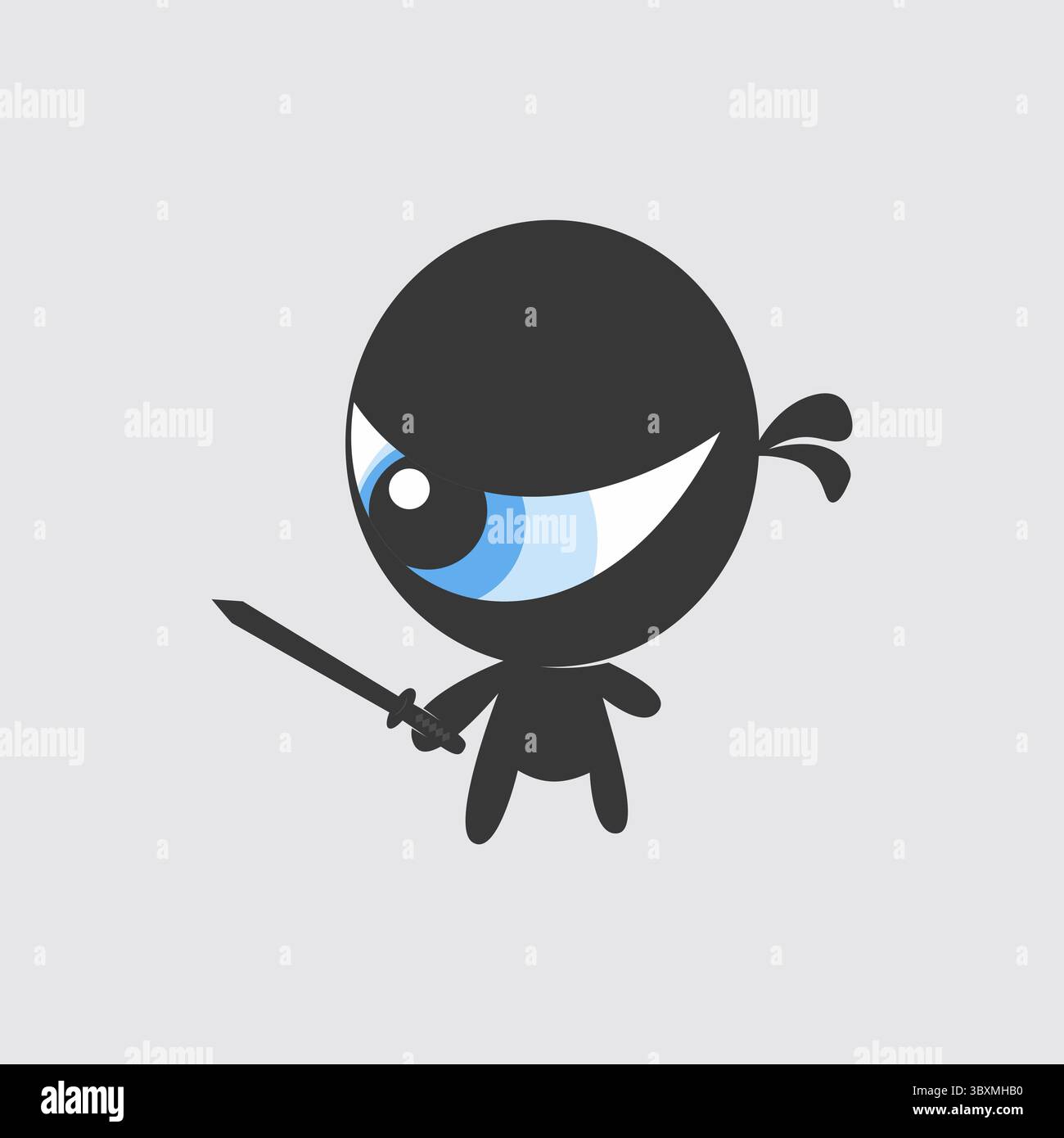 Ninja character vector graphic art design illustration Stock Photo - Alamy