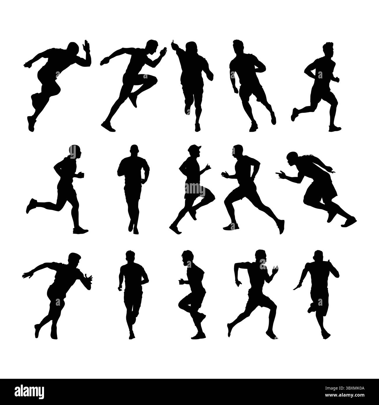 Man athletic running set Stock Vector Images - Alamy
