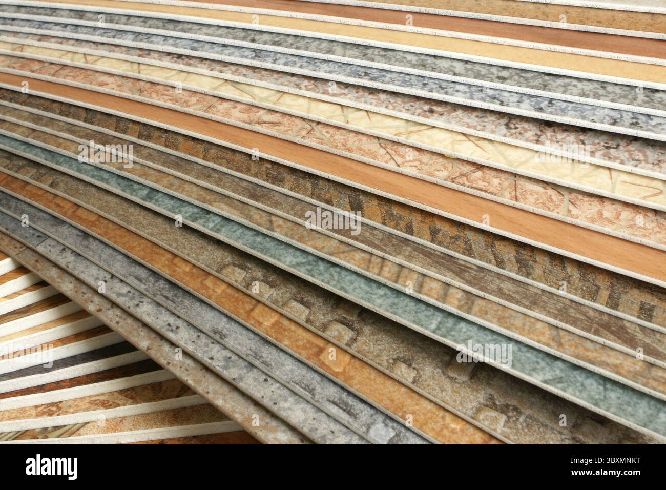 The samples of collection natural linoleum Stock Photo - Alamy