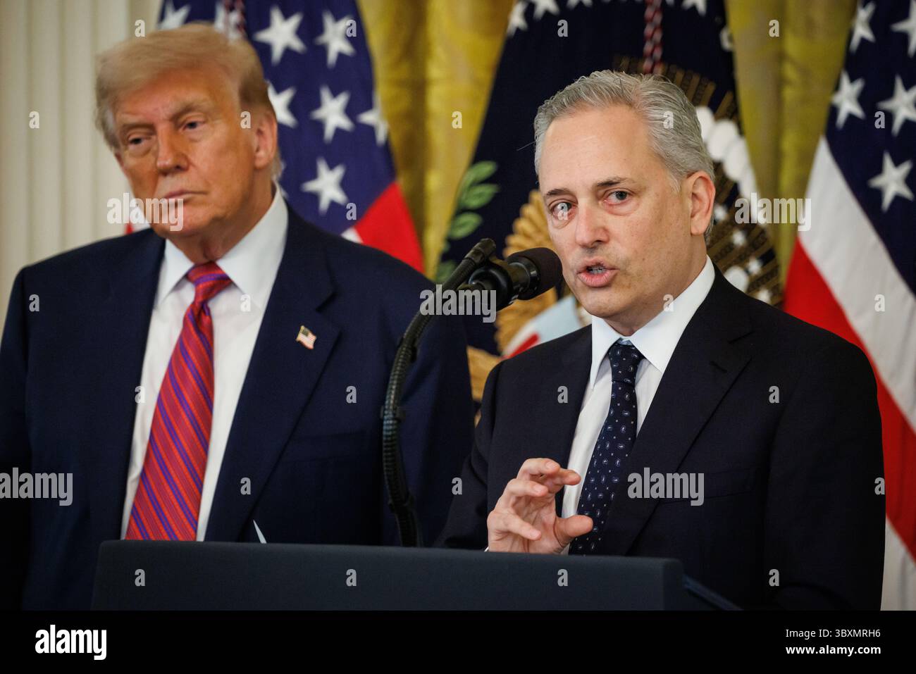 Crypto Czar David Sacks speaks alongside U.S. President Donald Trump ...