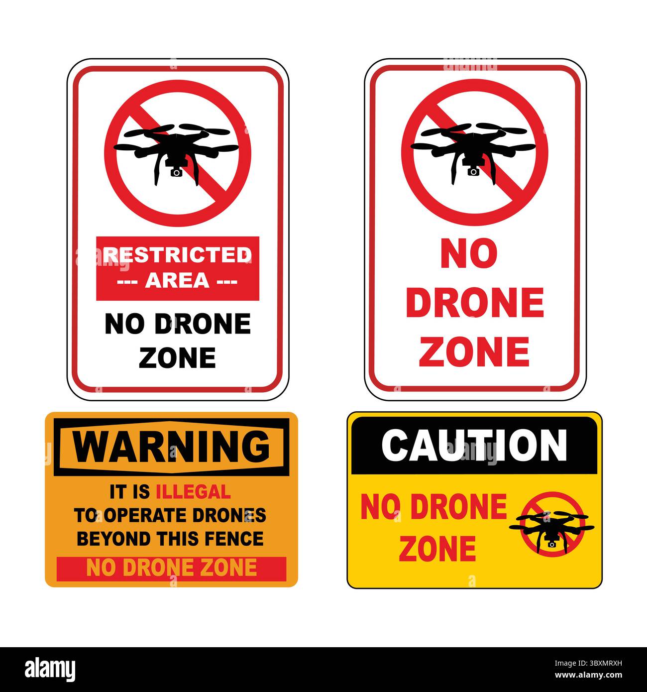 Drone safety sign Cut Out Stock Images & Pictures - Alamy
