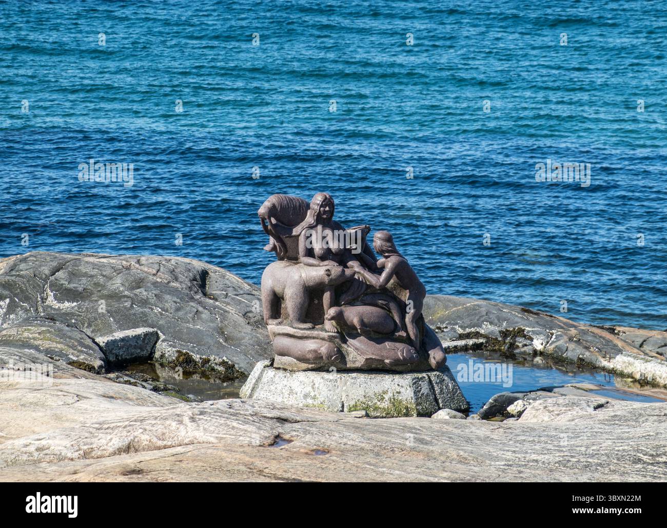 Nuuk, Greenland - 24 May 2025: Goddess of the Sea statue on coast of ...