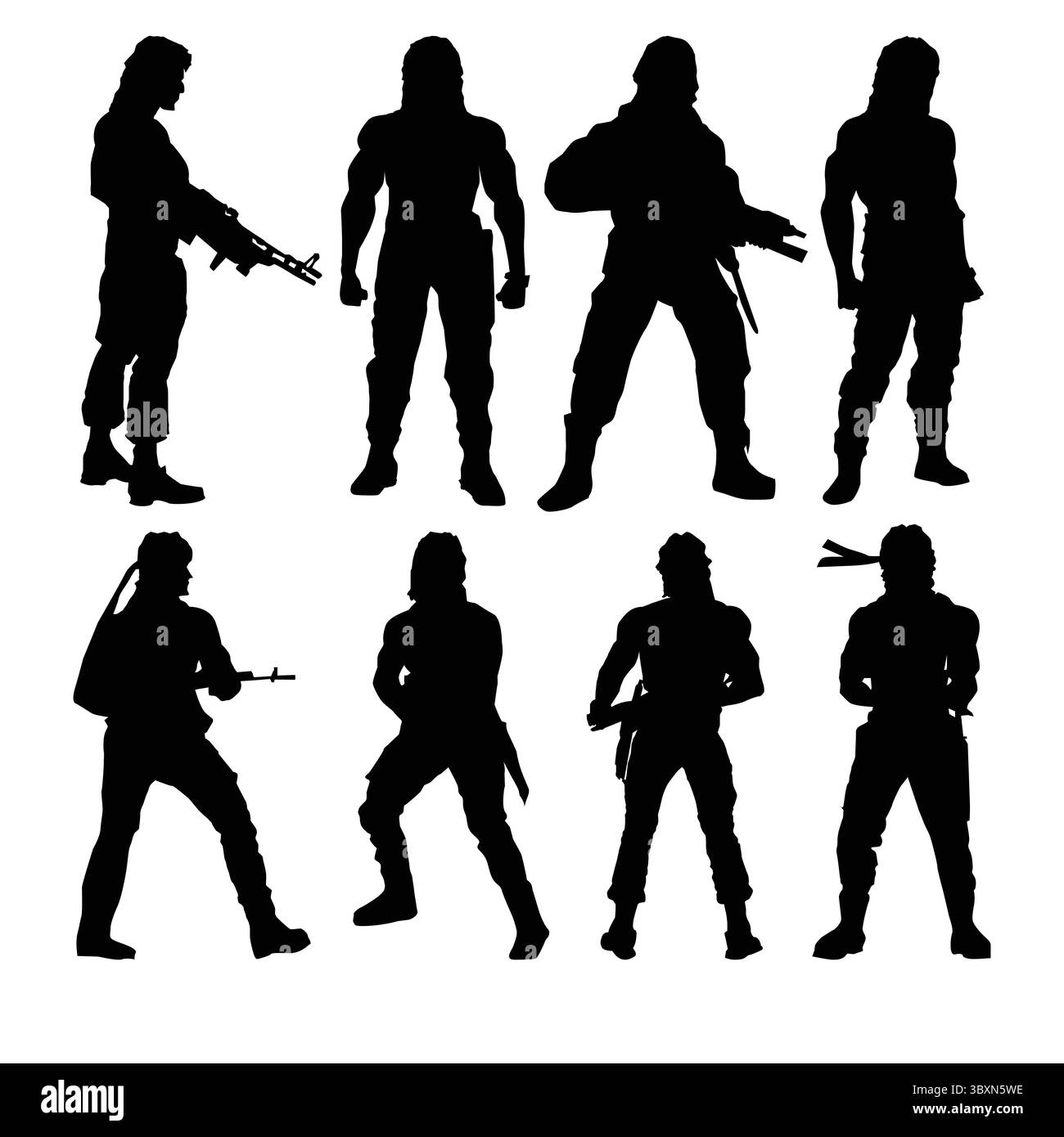 3d illustration male soldier Stock Vector Images - Alamy