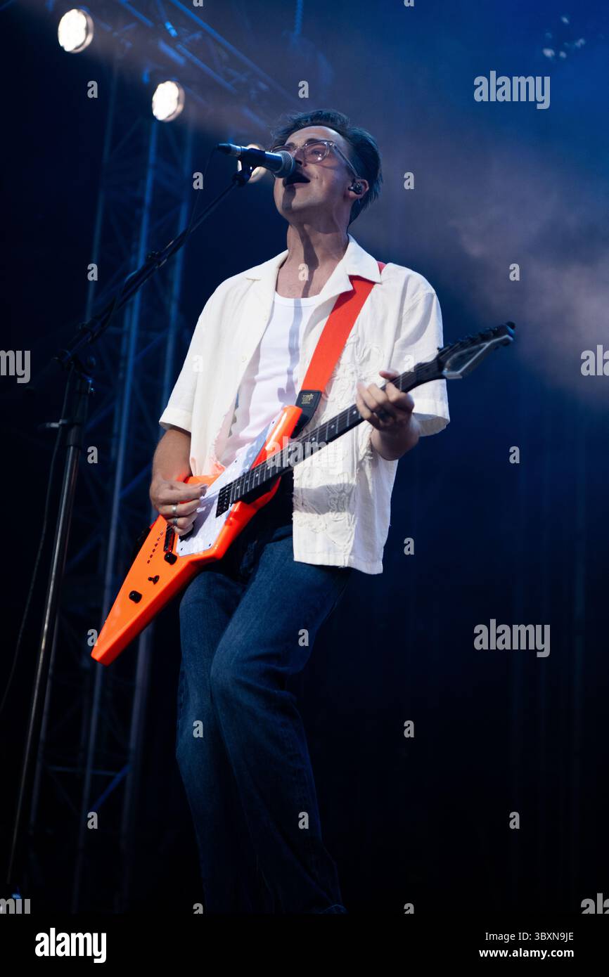 McFly playing Scarborough Open Air Theatre on 12th July 2025. Credit Tracy Daniel/Alamy Stock ...