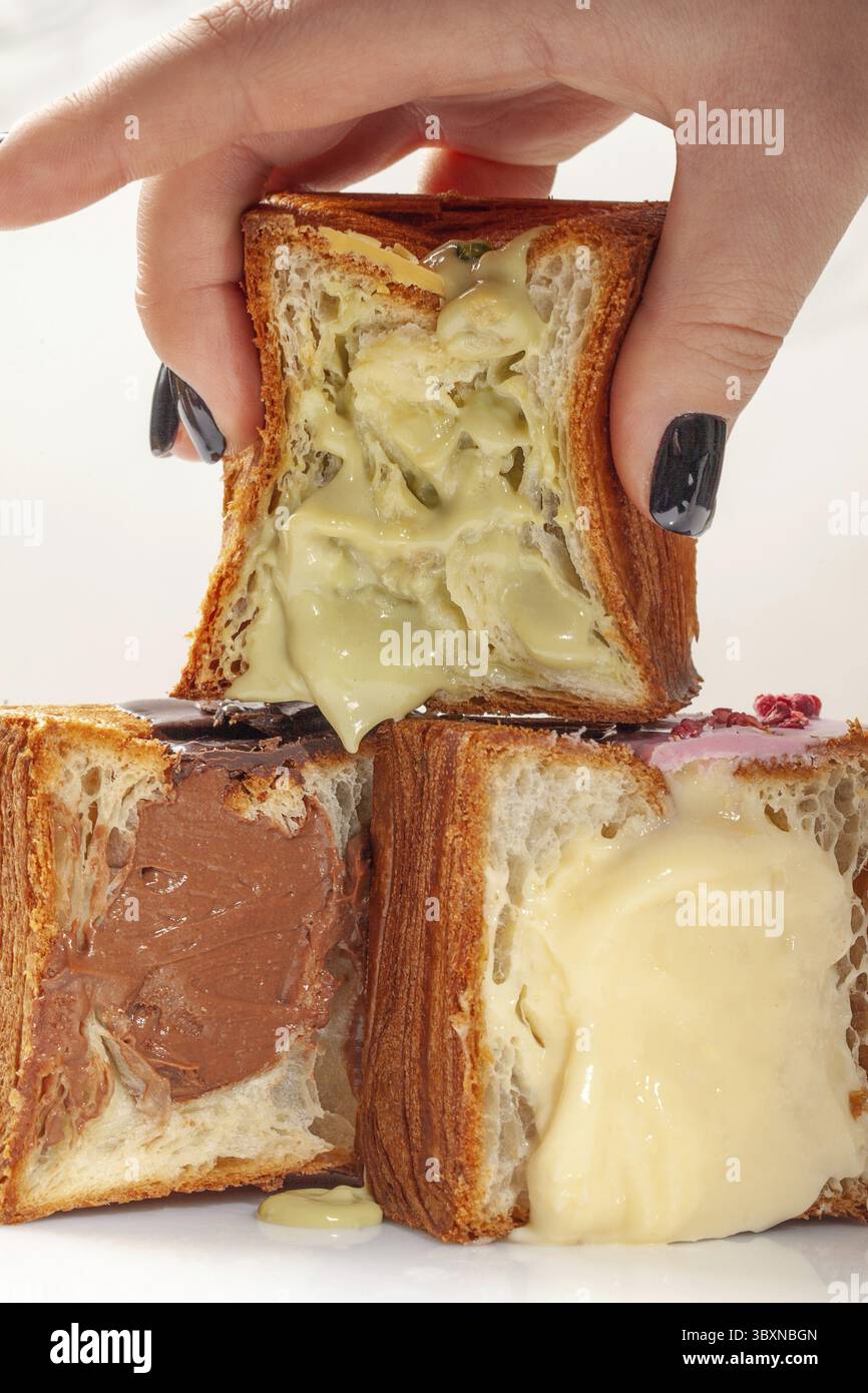 Female hand taking freshly baked hi-res stock photography and images ...