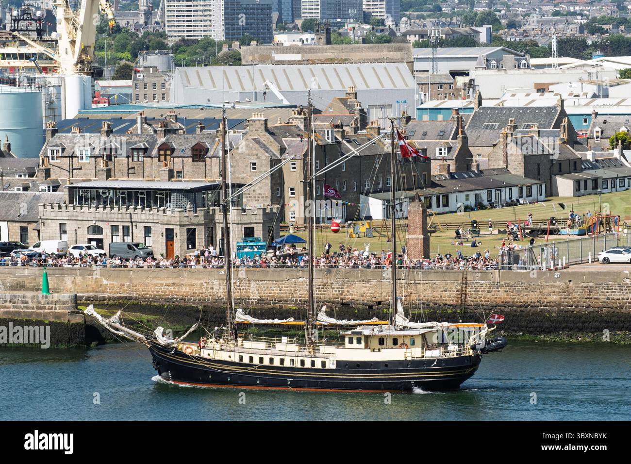 Aberdeen, Scotland - July 18th, 2025: Sailing Ship entering Aberdeen ...