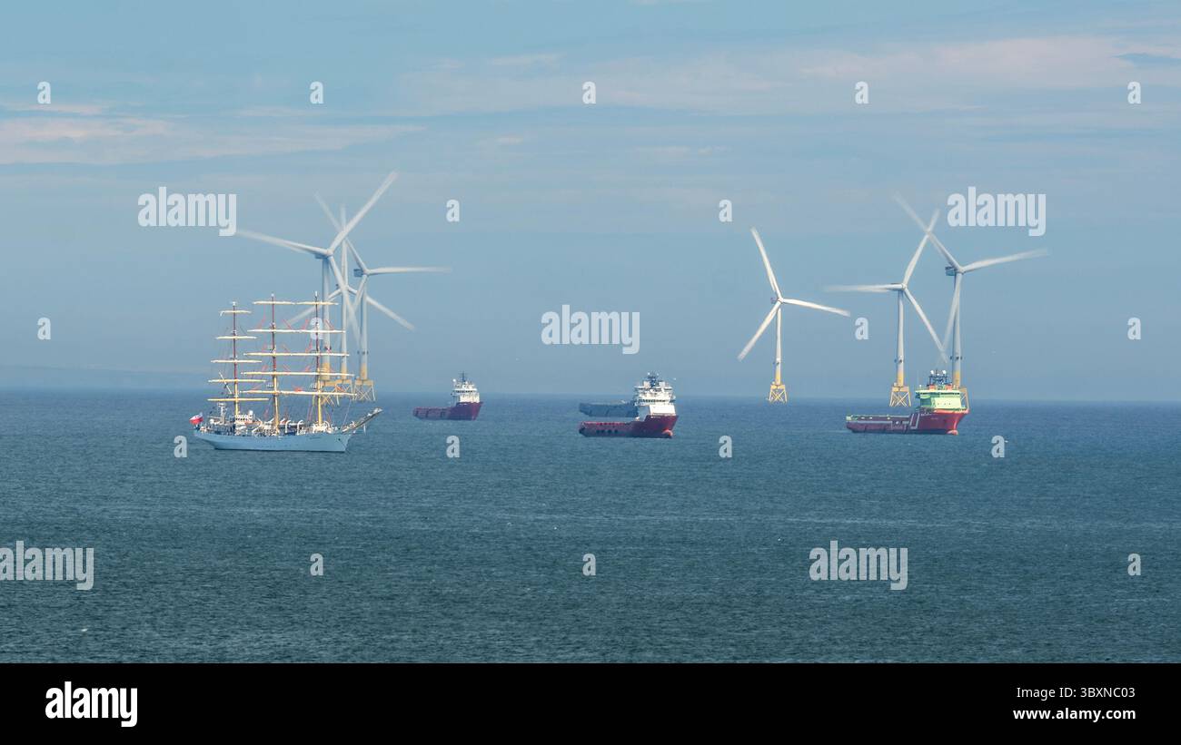Aberdeen, Scotland - July 18th, 2025: Tall Ship "Dar Mlodzeizy ...