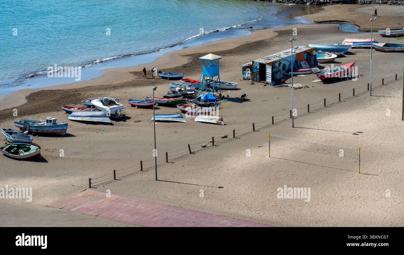 Praia, Cape Verde — March 17, 2025. A photo of traditional fishing ...