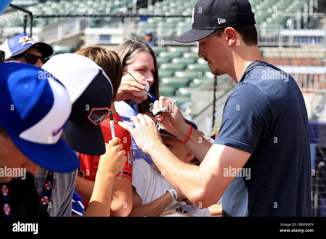 ATLANTA, GA - JULY 18: Former Brave Max Fried #54 of the New York Yankees signs autographs ...