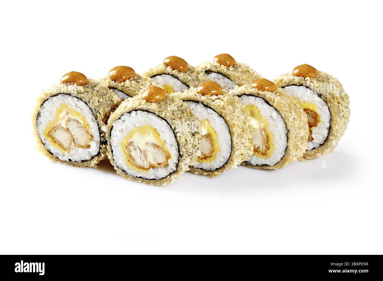 Sushi rolls topped savory Cut Out Stock Images & Pictures - Alamy