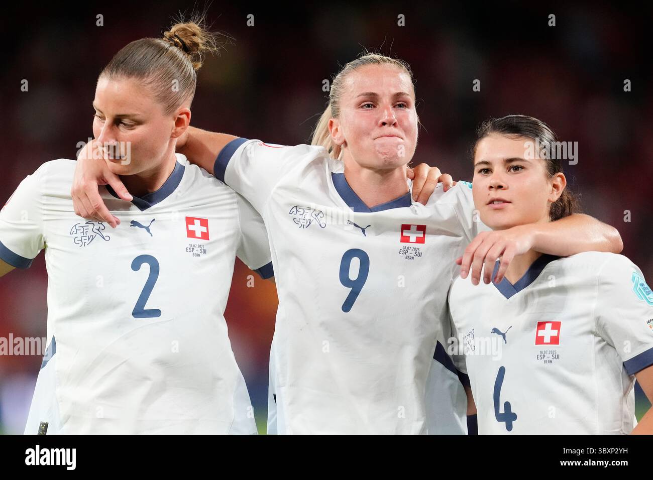 Switzerland's Julia Stierli (left), Ana-Maria Crnogorcevic (centre) and ...