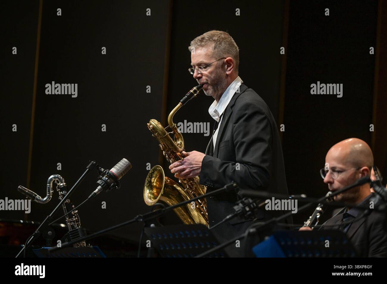 Konzertz des Upper Austrian Jazz Orchestra mit dem Solisten Richard Galliano, am 18.07.2025. Das ...
