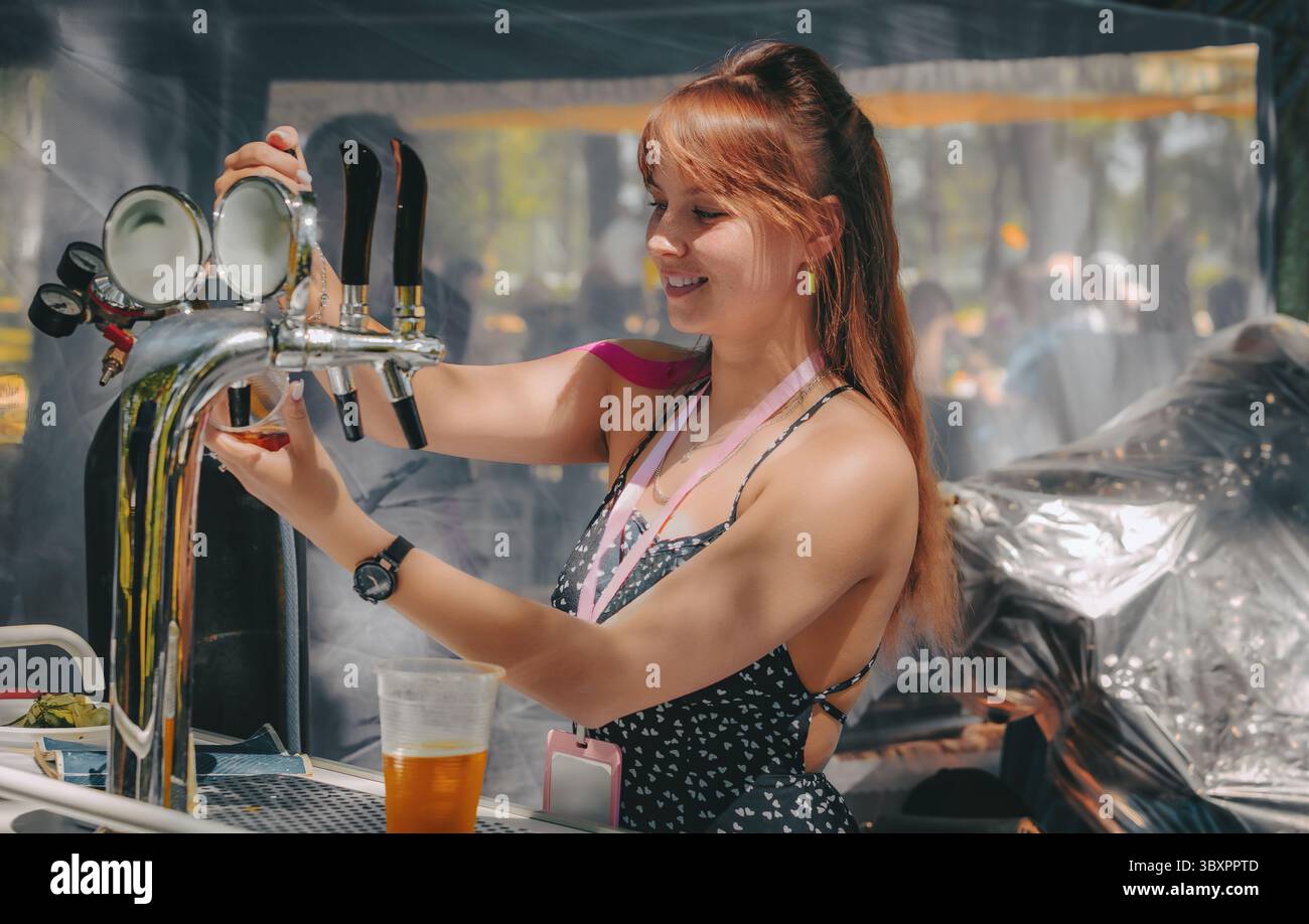 Pours drink drinks beverage dispenser hi-res stock photography and ...