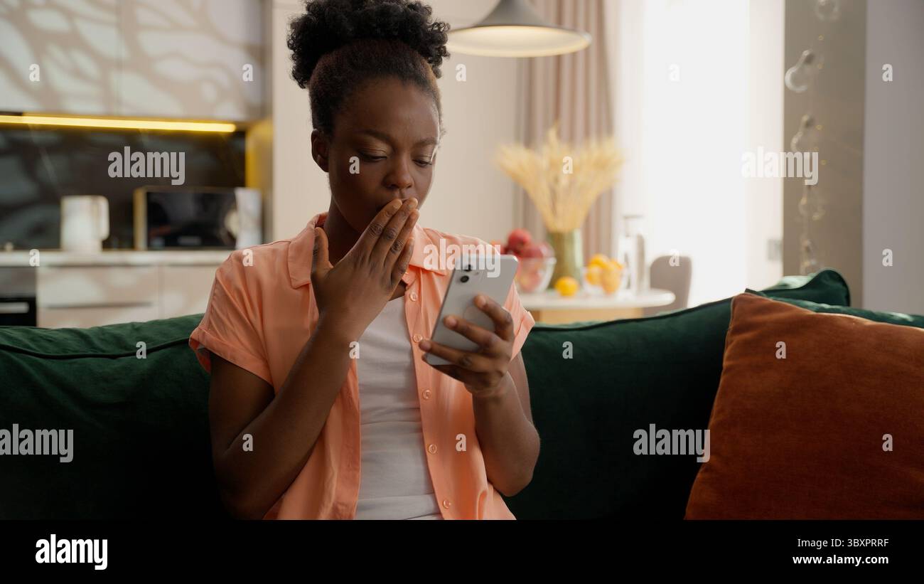 Shocked african american woman shaking hi-res stock photography and ...