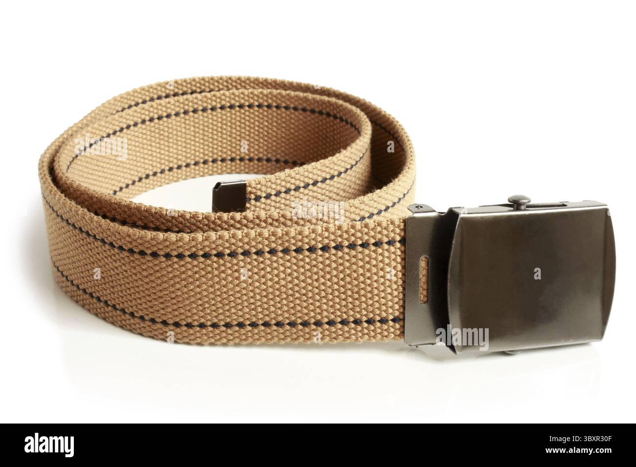 Fabric belt on white background Stock Photo - Alamy