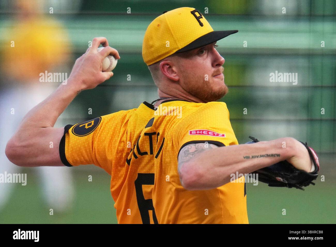 Pittsburgh Pirates pitcher Bailey Falter delivers during the first ...