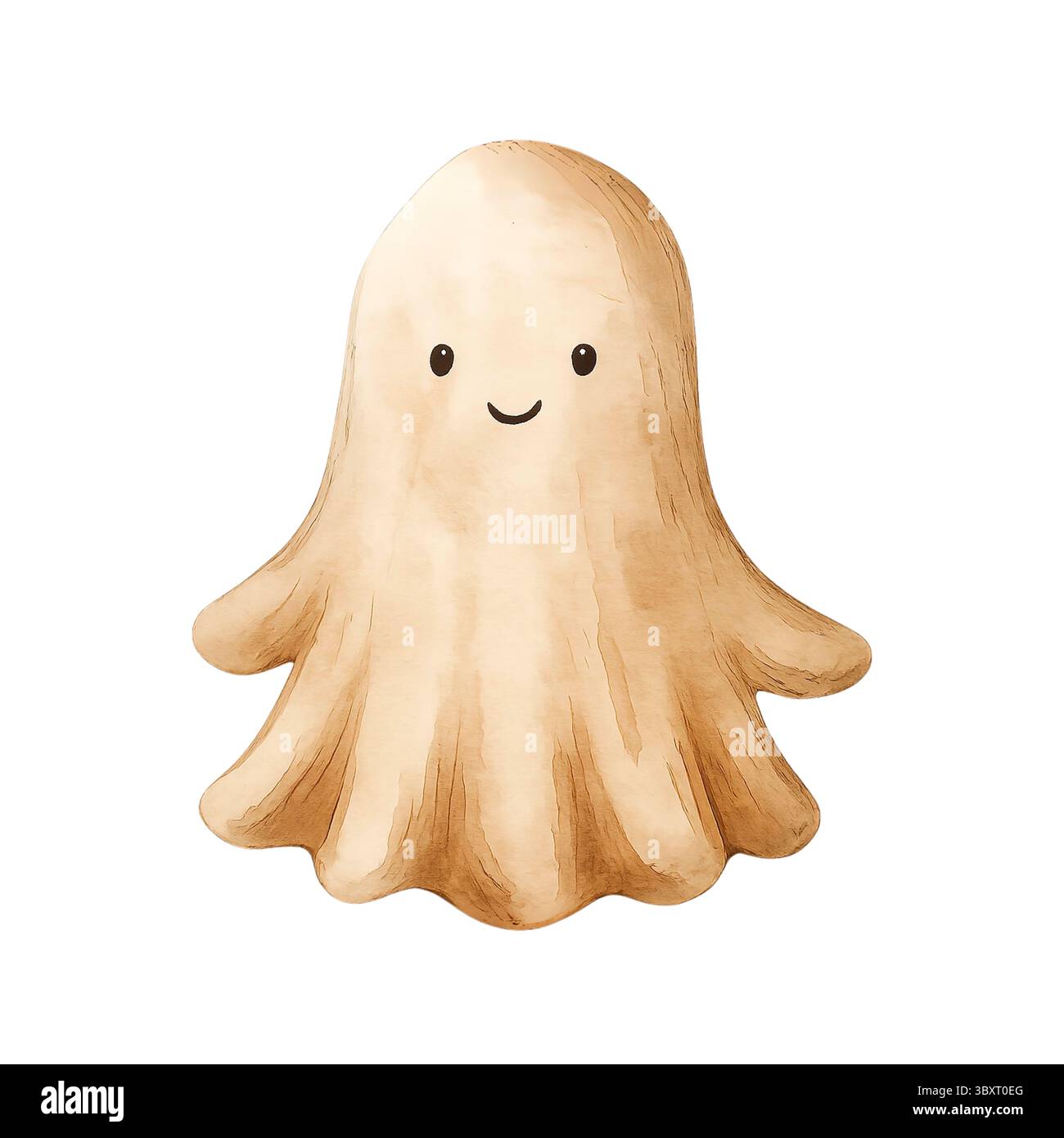 Cute Halloween Ghost Clipart – Soft Watercolor Illustrations for Spooky ...