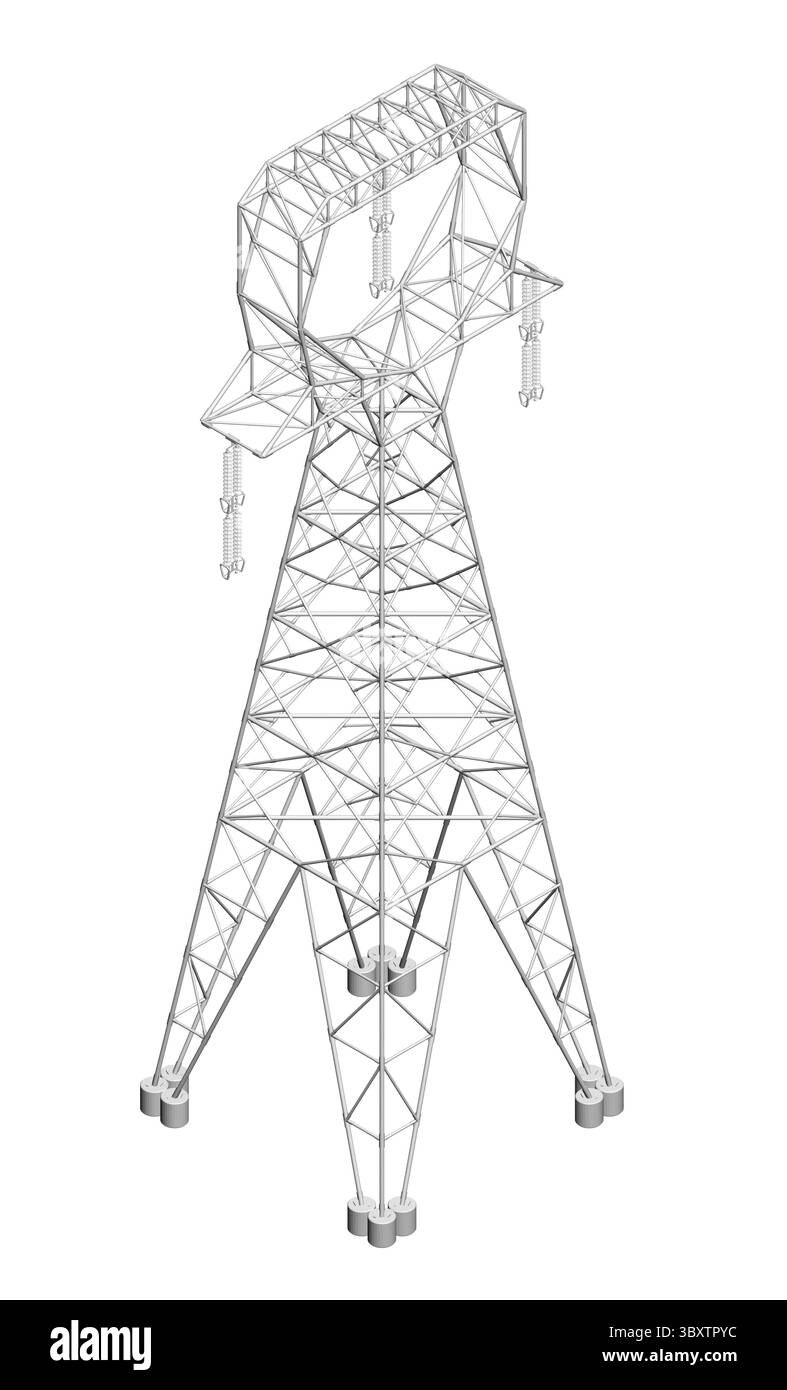 A tall power tower with a hand on top of it. The hand is pointing to ...