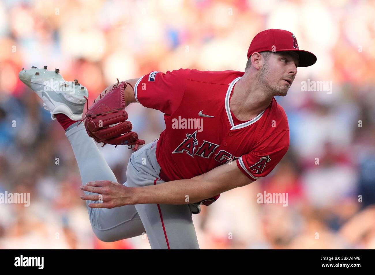 Los Angeles Angels' Jake Eder plays during a baseball game Friday, July ...